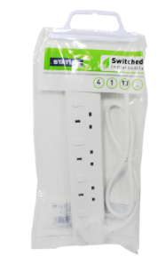 STATUS EXTENSION LEAD 4 WAY 13AMP 1 METER