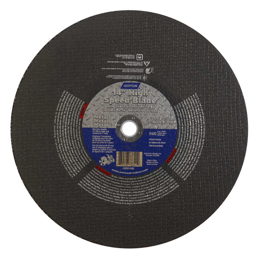 14" x 1/8" x 1" T1 Metal A AO High Speed Cut-Off Wheel (66252837841 ...