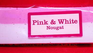 Pink & White Nougat Bar (Each)