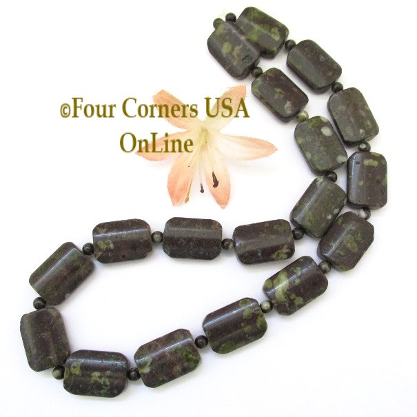 Epidote 18mm Convex Rectangle 4mm Round 16 Inch Bead Strands Closeout ...