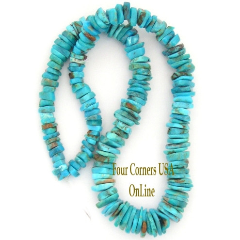 Graduated FreeForm Slice Kingman Turquoise Beads Designer 16 Inch ...