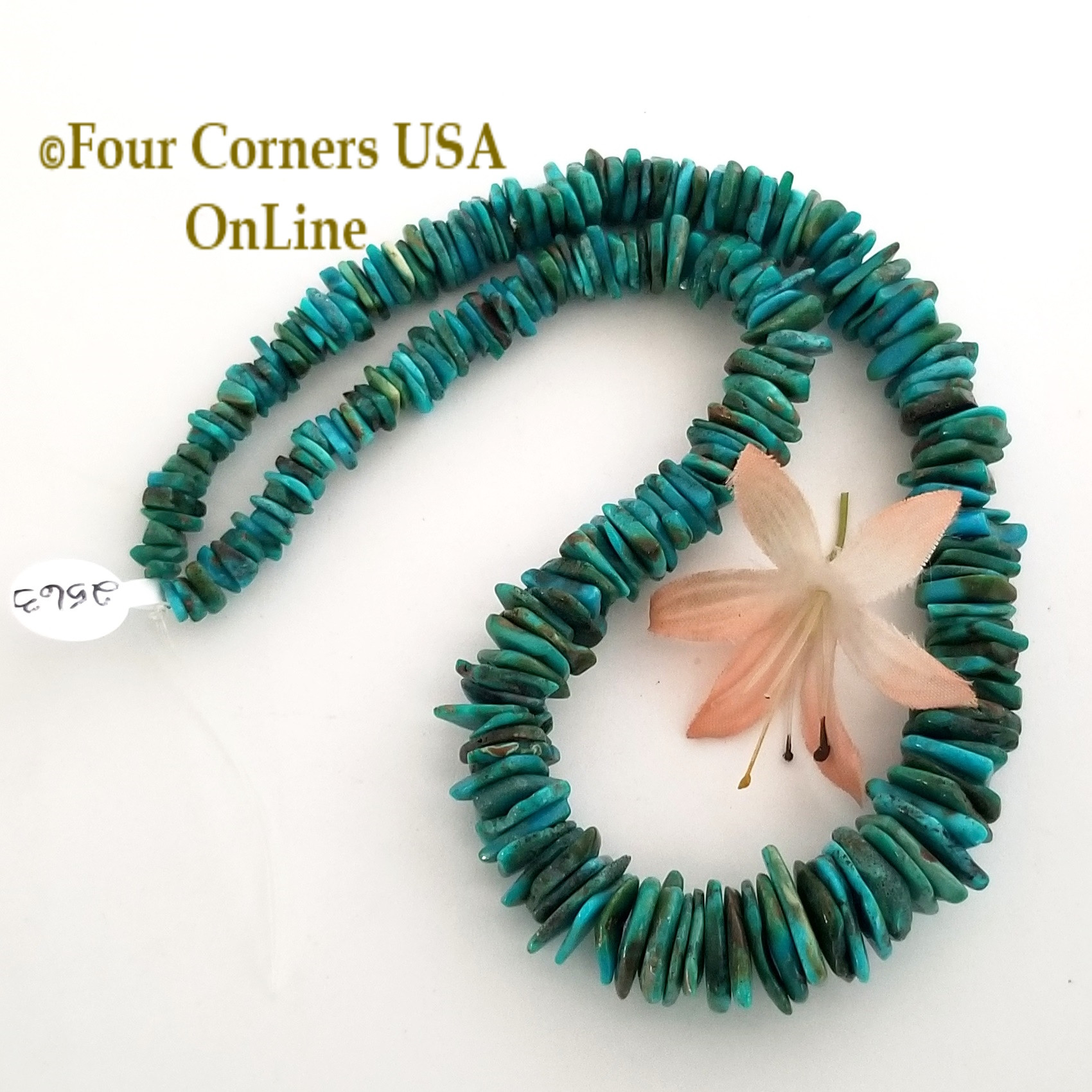 16mm Graduated FreeForm Slice Kingman Turquoise Beads Designer 16 Inch ...