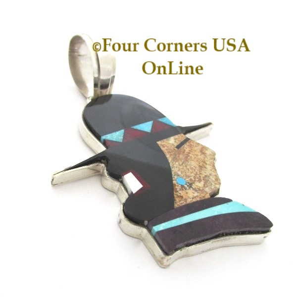 Native American Profile Inlay Pendant Navajo Artisan Calvin Desson NAP ...