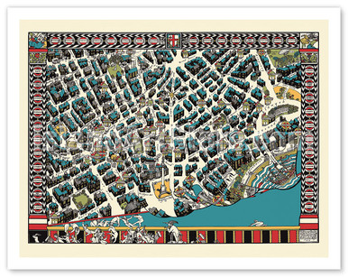 Map of London England Theatreland District - c. 1915 by MacDonald (Max ...