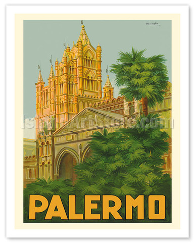 Palermo, Sicily, Italy - Duomo (Cathedral) - c. 1930's - Fine Art ...