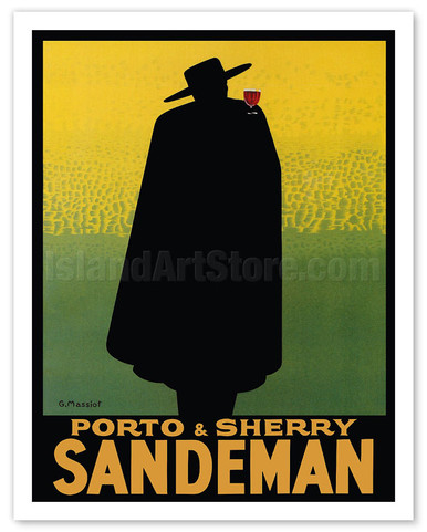 Porto & Sherry Sandeman - French Port, Brandy, Madeira Wines - c. 1930 ...