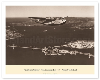 The "California Clipper" (Boeing B-314) - Over San Francisco Bay, 1939 ...