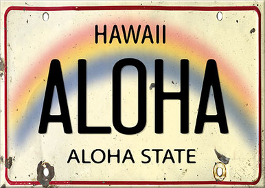 Aloha License Plate - Magnet