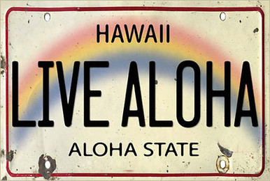 Live Aloha License Plate - Magnet