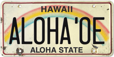 Aloha 'Oe - Hawaiian License Plate
