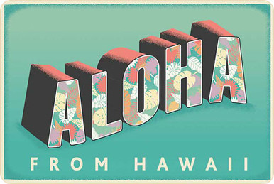 Aloha From Hawaii by JDawnInk - Hawaiian Vintage Postcard | Pacifica ...