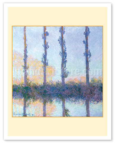 The Four Trees - Epte River near Giverny France - c. 1891 by Claude ...
