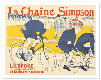 La Chaîne Simpson - Bicycle Chains - c. 1896 by Henri de Toulouse ...