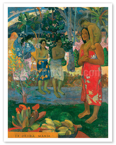 La Orana Maria (Hail Mary) - c. 1891 by Paul Gauguin - Fine Art Prints ...