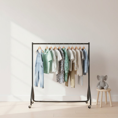 Junior/Child Clothes Rail in Black (3ft and 4ft Wide)