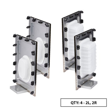 Set of 4 large vertical tray package cartridges ( 2L+2R)