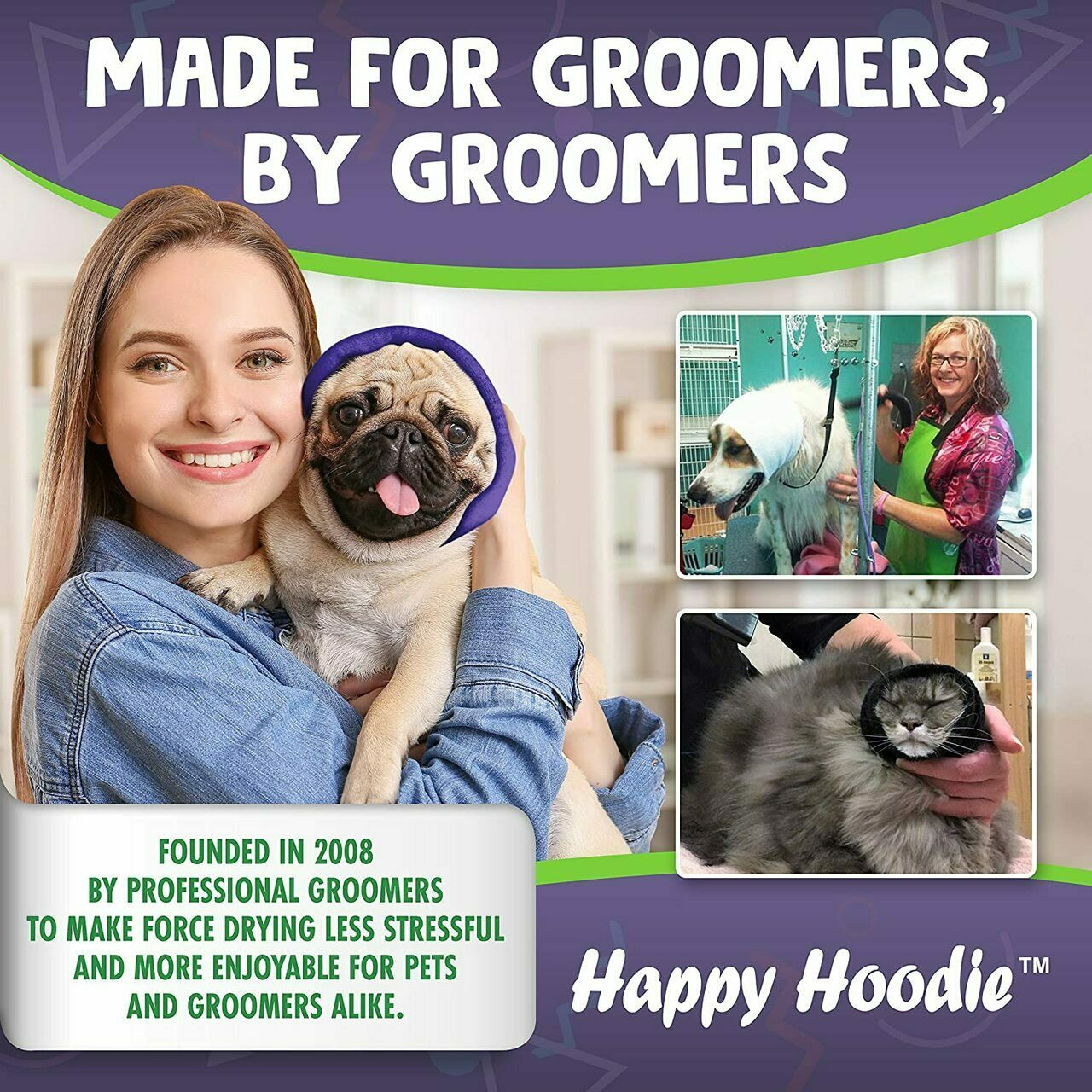 Happy Hoodie, Black, 2 Pack