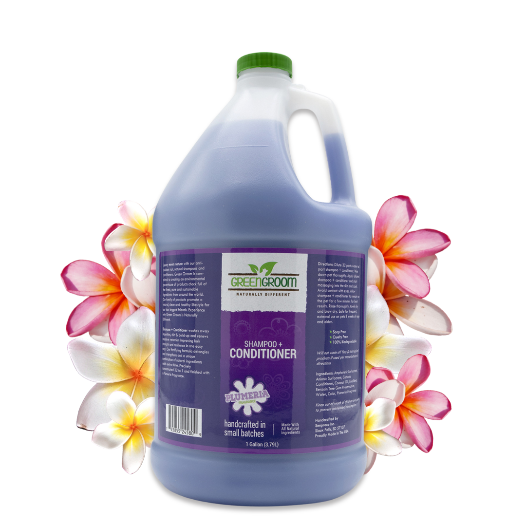 Green Groom Shampoo + Conditioner, 1 Gallon | Groomer's Choice