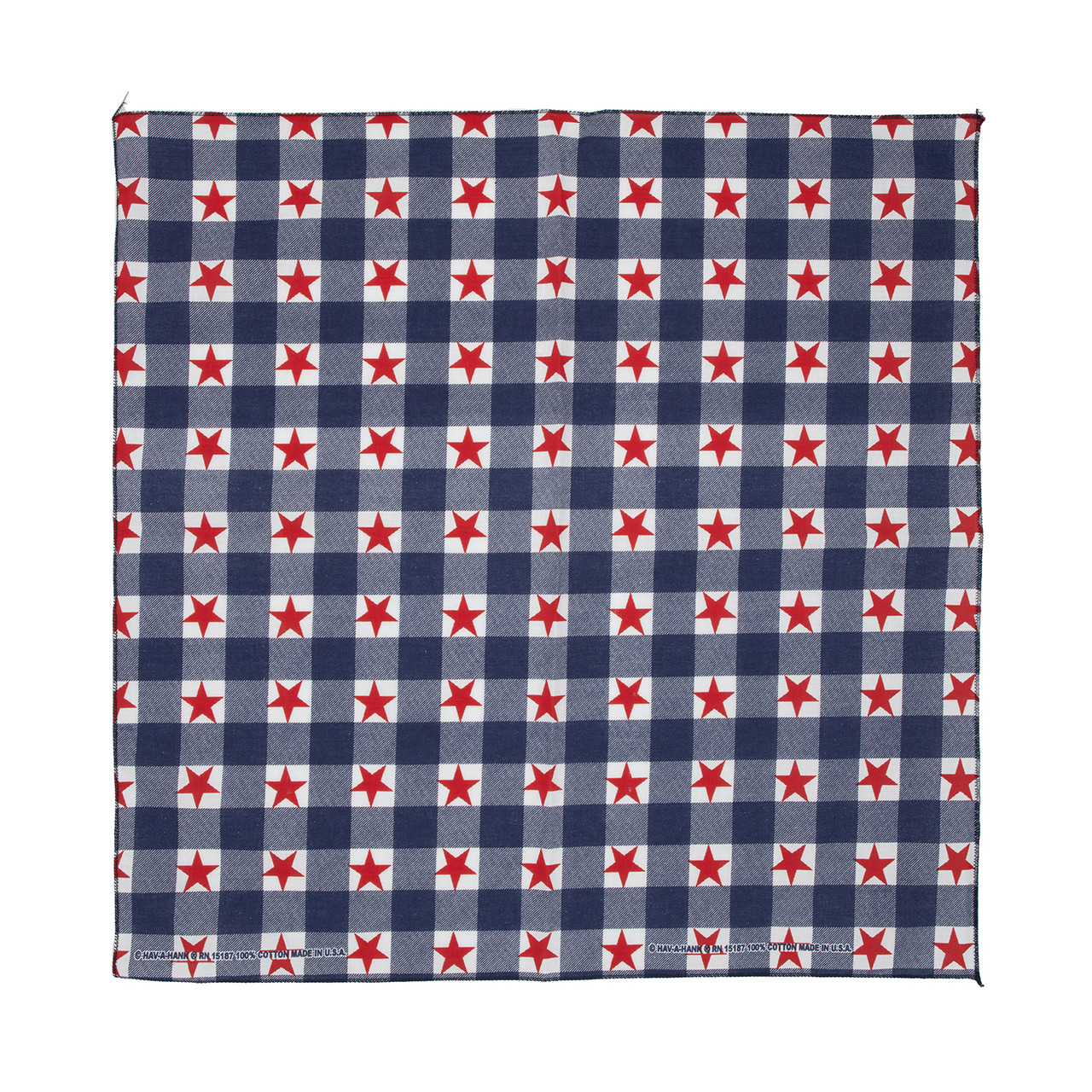 Bandana Patriotic Check, 12 Pack
