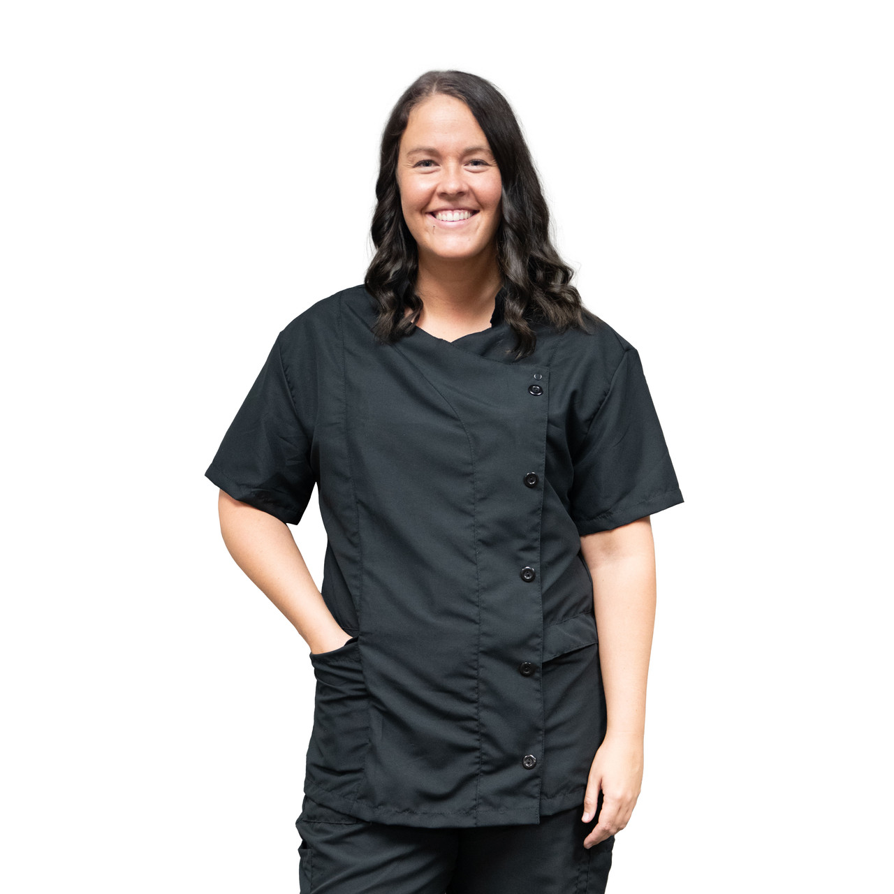EZCare InvisaZip Stylist Jacket Black | Groomer's Choice