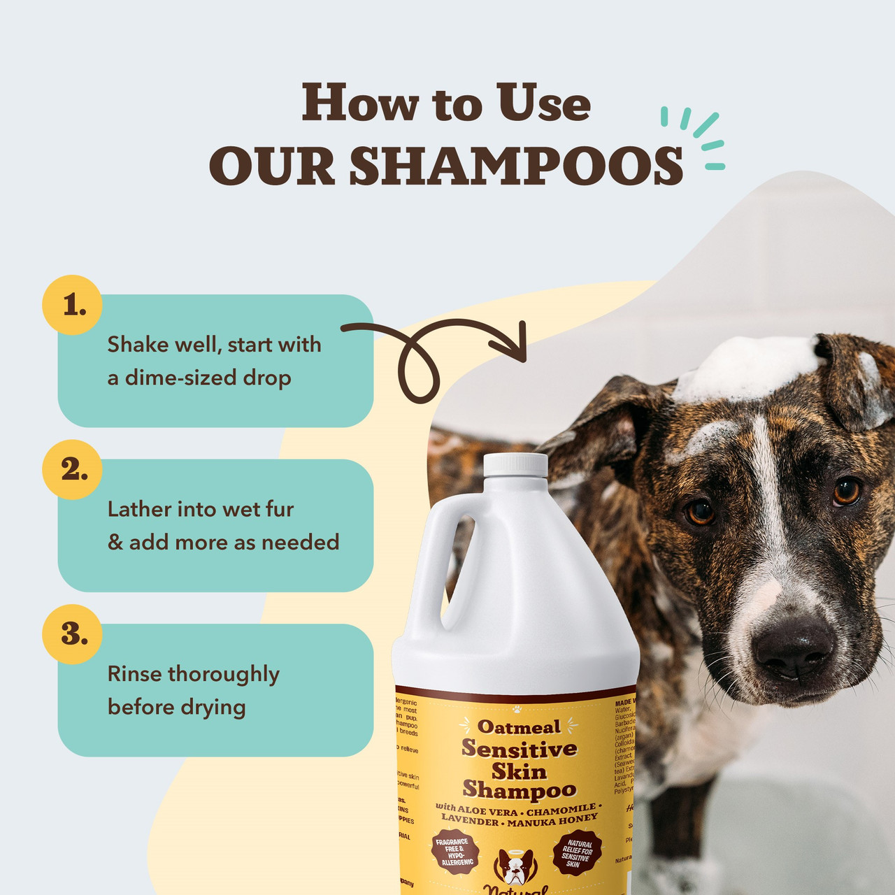 Natural Dog Company Oatmeal Sensitive Skin Shampoo Gallon | Groomer's ...