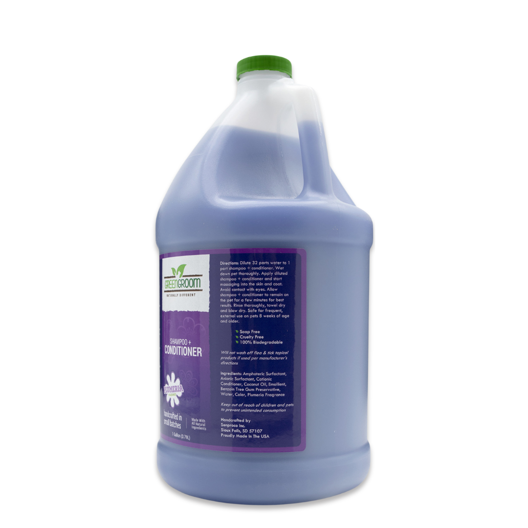 Green Groom Shampoo + Conditioner, 1 Gallon | Groomer's Choice