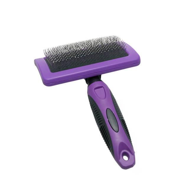 SureGrip Ball Tip Curved Slicker Brush - Large | Groomer's Choice