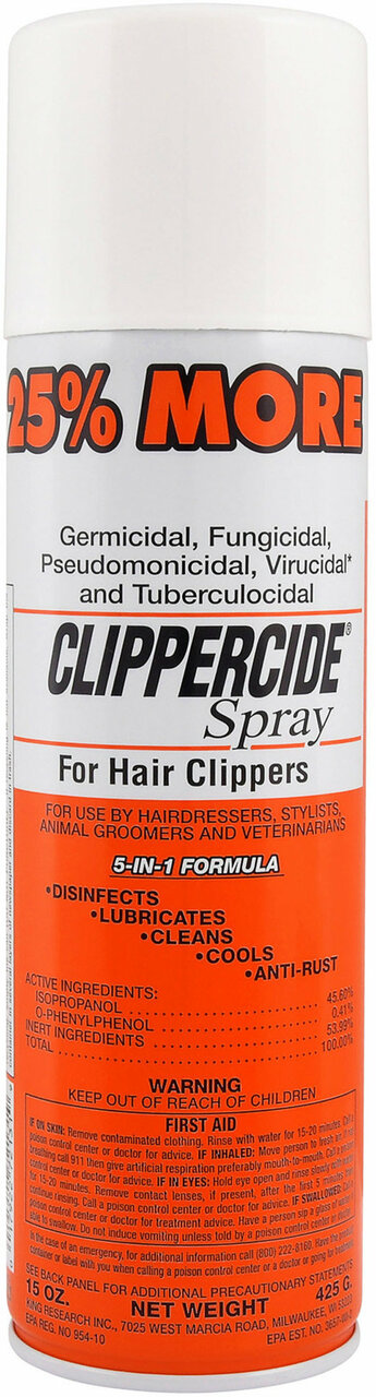 Clippercide Disinfectant Spray, 15 oz | Groomer's Choice