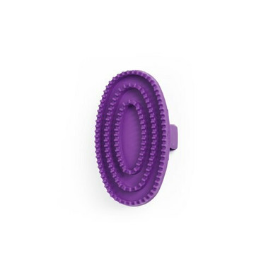 SureGrip Oval Rubber Curry Brush w/ Strap | Groomer's Choice