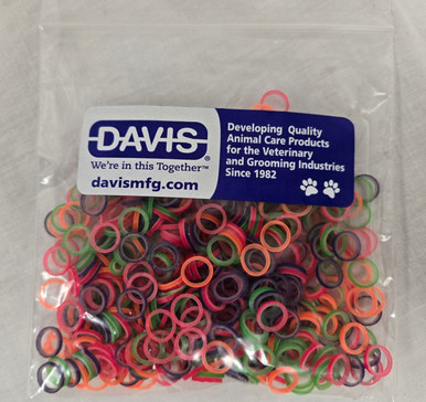 Davis Grooming Bands Rosin-coated Assorted Colors 1/4" 500ct | Groomer ...