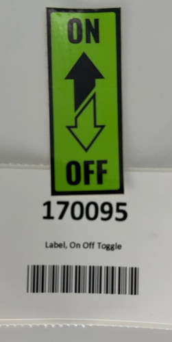 Label, On Off Toggle - LoadTrailParts.com