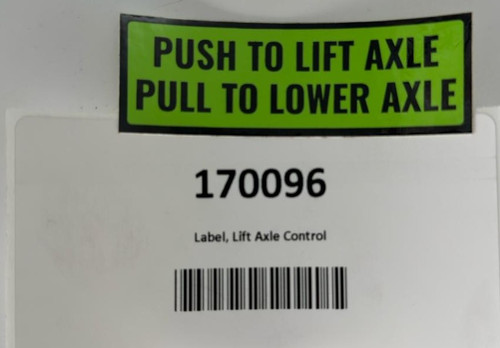 Label, Lift Axle Control - LoadTrailParts.com
