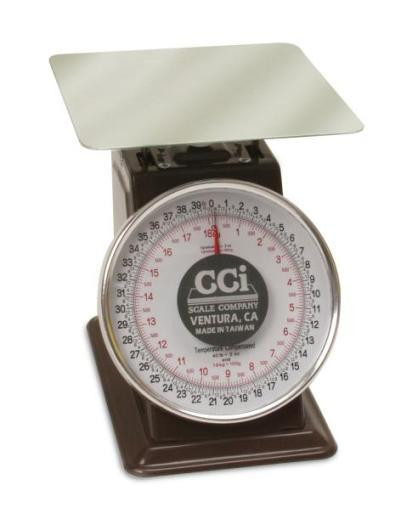 CCi HCD10004-DR 10" Spring Dial Scale - 100 lb x 4 oz/45 kg x 100 g ...