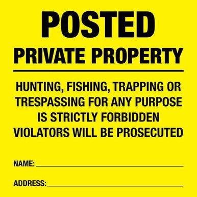 Allen Company Posted No Trespassing Sign, 12-Pack