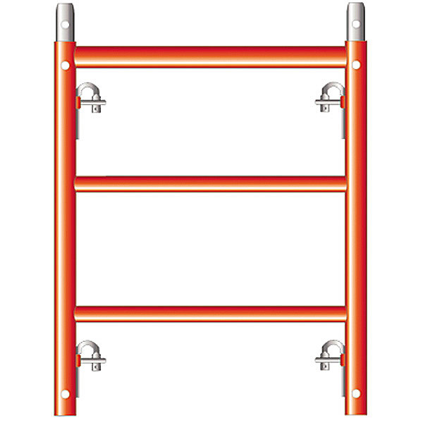 A-1 Scaffold WR - 2931L 29" Wide x 3' Tall End Frame - Red