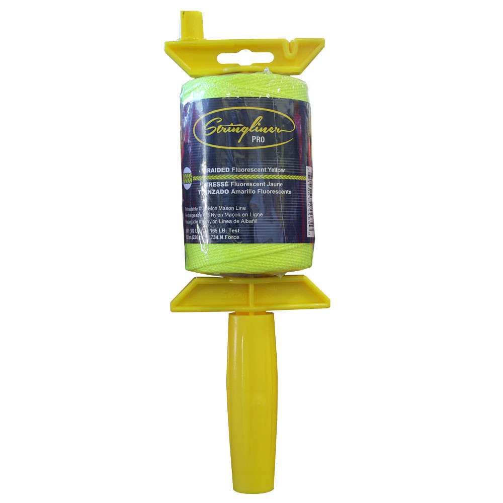 Stringliner 25465 Reloadable Reel with 500' Neon Yellow Mason Line
