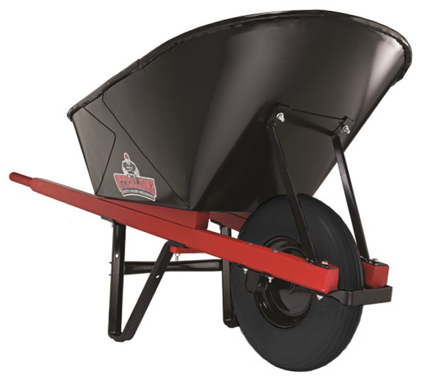 Sterling 530-16-42DB 7 cu. ft. Steel Tray Wheelbarrow with Air Tire