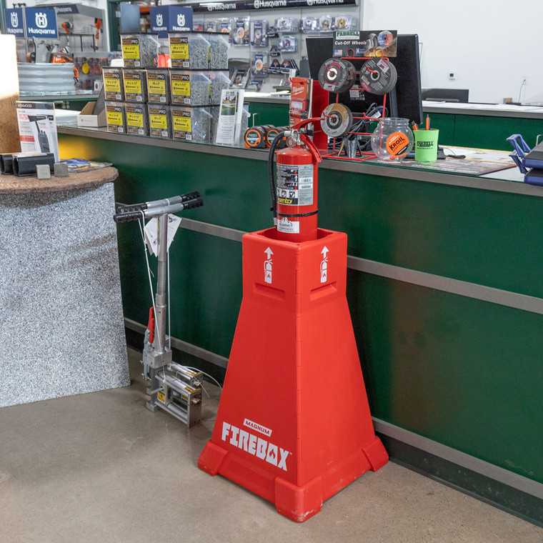 Magnum SAFE-ST Firebox 34” Portable Fire Extinguisher Stand and Safety ...