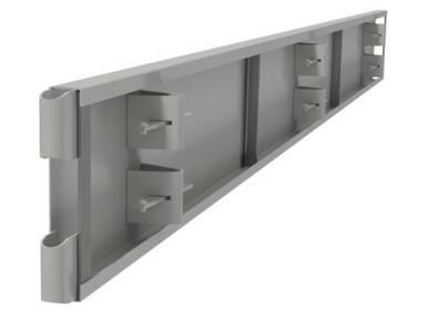Metal Forms Corporation 412-001 12" x 10' Steel Straight 3 Pocket Forms