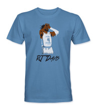 RJ Davis Player Drip Tee - Carolina Blue