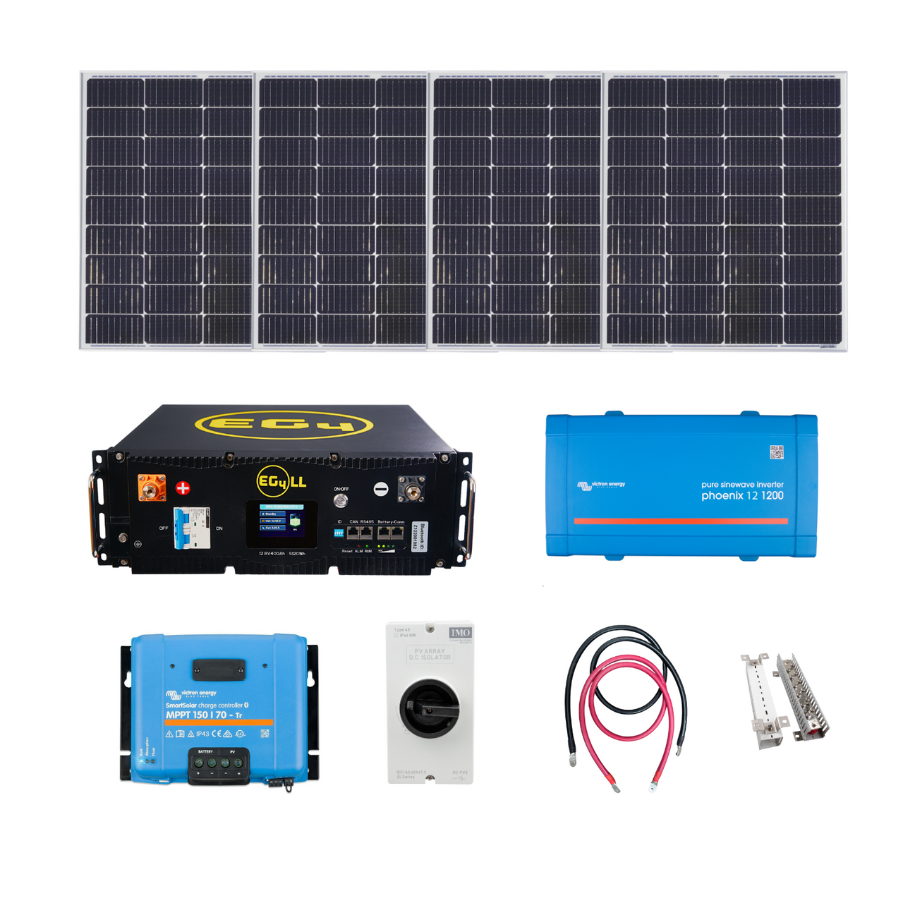 Mobile Solar Kit | Victron 12/1200 Inverter + 400W PV