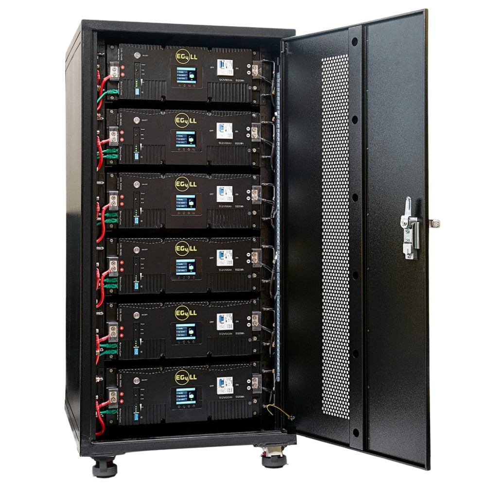 EG4 6-Slot Enclosed Battery Rack | Pre-Assembled