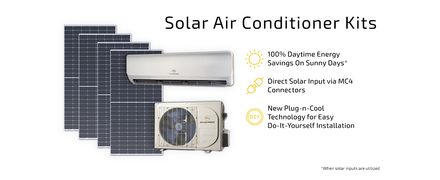 EG4 Hybrid Solar Mini-Split Kit | Energy Star Air Conditioner Heat Pump ...