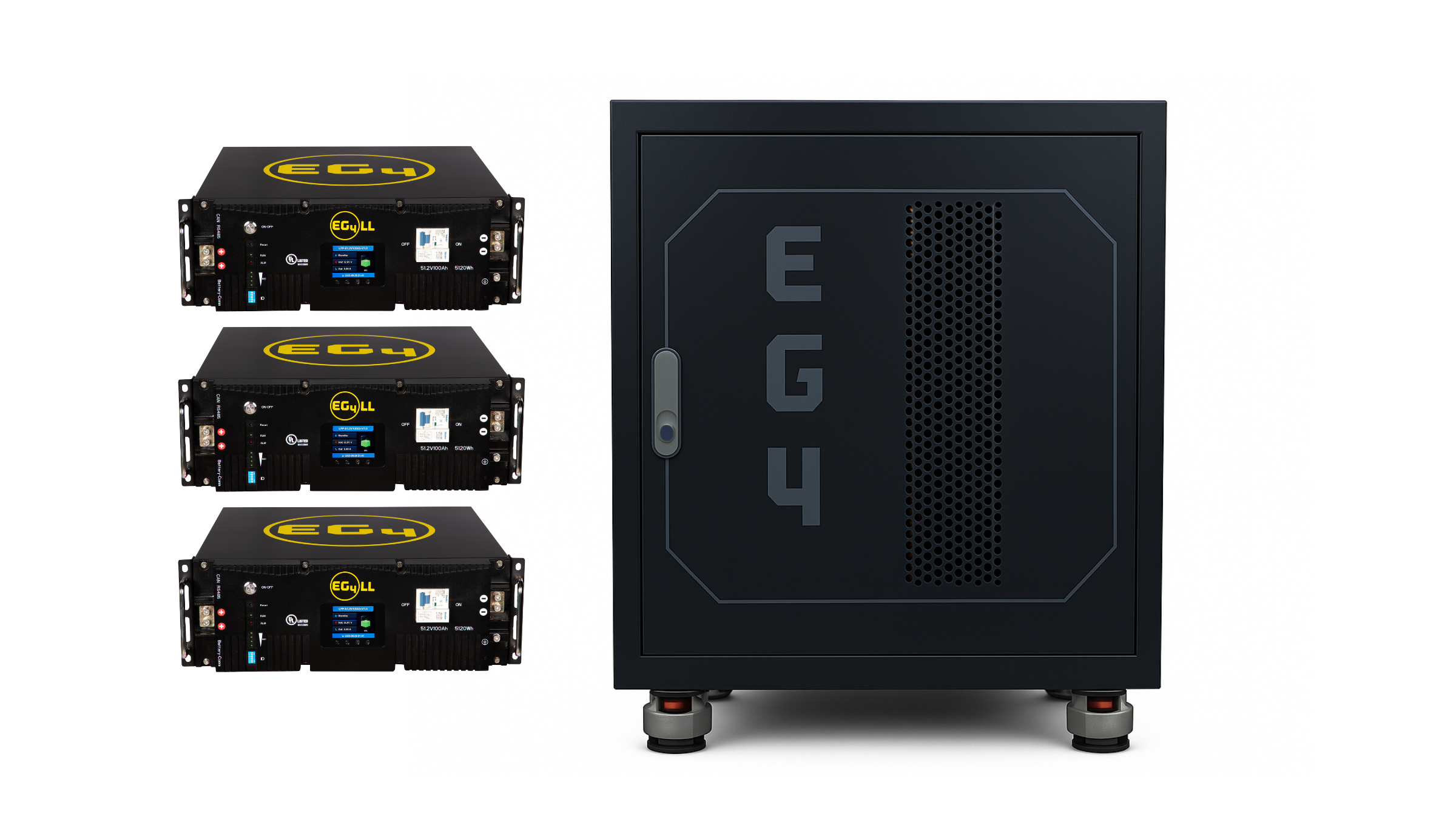 EG4 3 Slot Server Rack Battery Kit