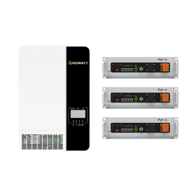 Growatt 5kW inverter & Pytes Batteries off-grid bundle