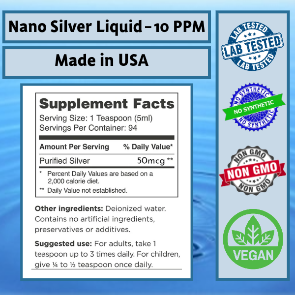Nano-Silver Liquid 10 ppm | 12-Bottle Bundle