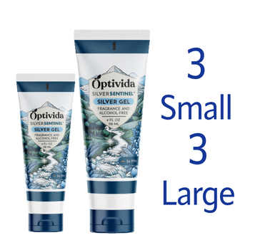Nano Silver Topical Gel Value Pack 24 PPM | (3)1.5 oz & (3) 4 oz tubes