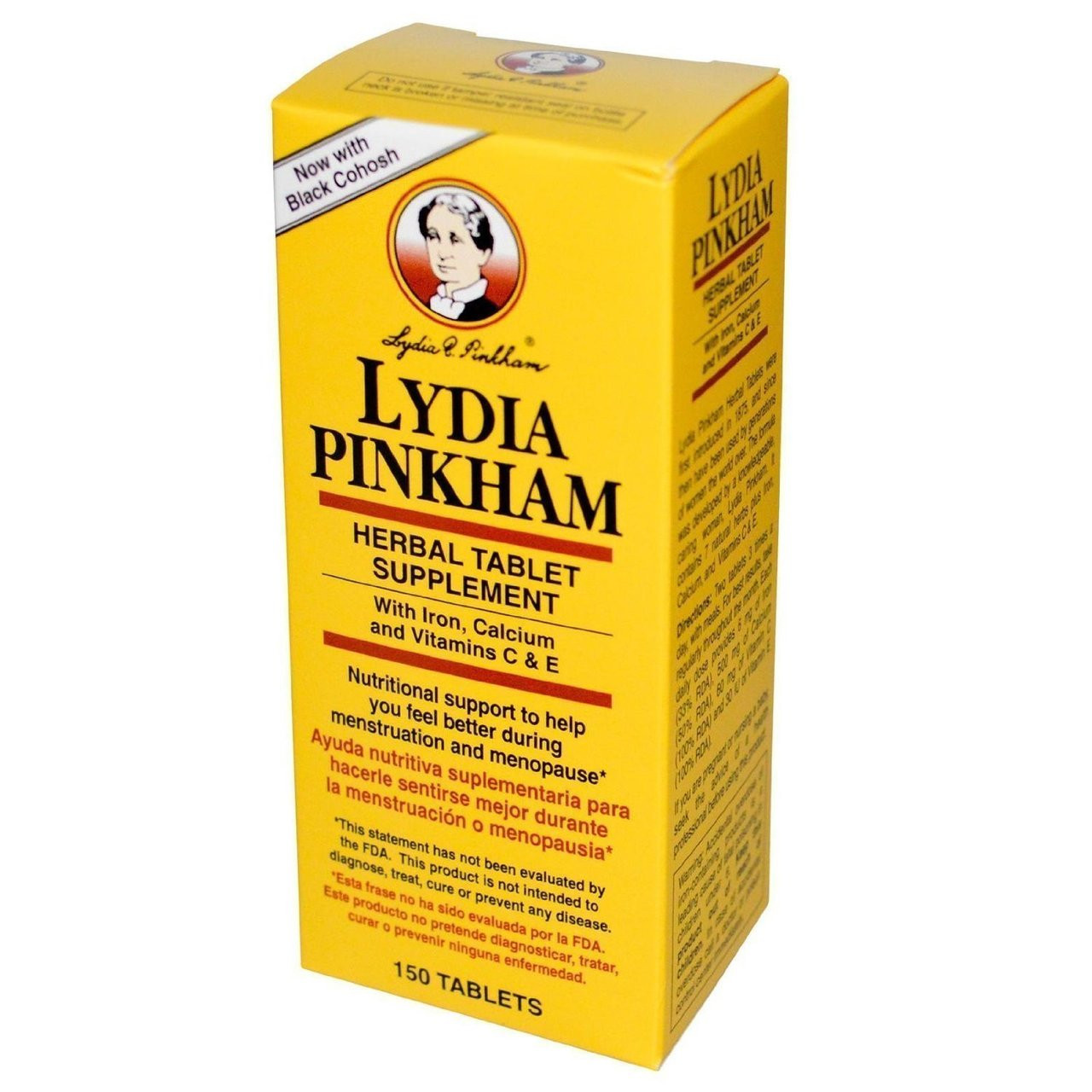 Buy Lydia Pinkham Tablets, Lydia Pinkham Herbal Supplement 150 Tablets ...