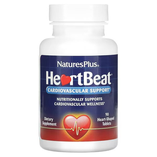 NaturesPlus, HeartBeat, Cardiovascular Support, 90 Heart-Shaped Tablets