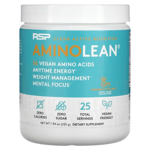 RSP Nutrition, AminoLean, 5 g Vegan Amino Acids + Anytime Energy ...